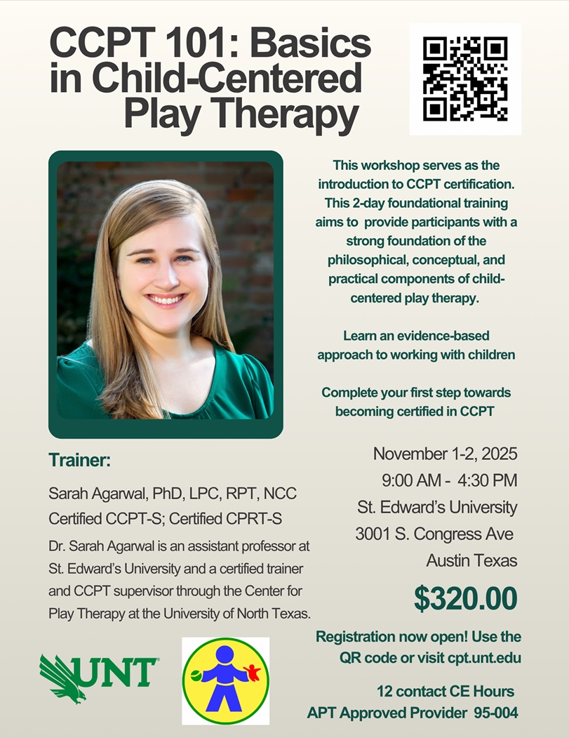 Sarah Agarwal CCPT 101 in 2025 | Center for Play Therapy